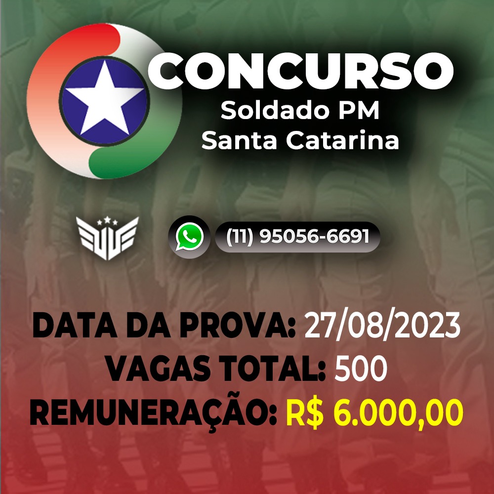 COMO FUNCIONA CONCURSO PARA PM SC - Loja Virtual
